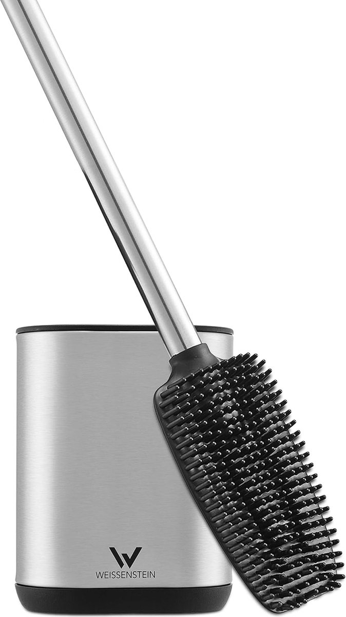 Toiletborstel met Houder - Toiletborstel Siliconen - WC Borstel - Plat ...