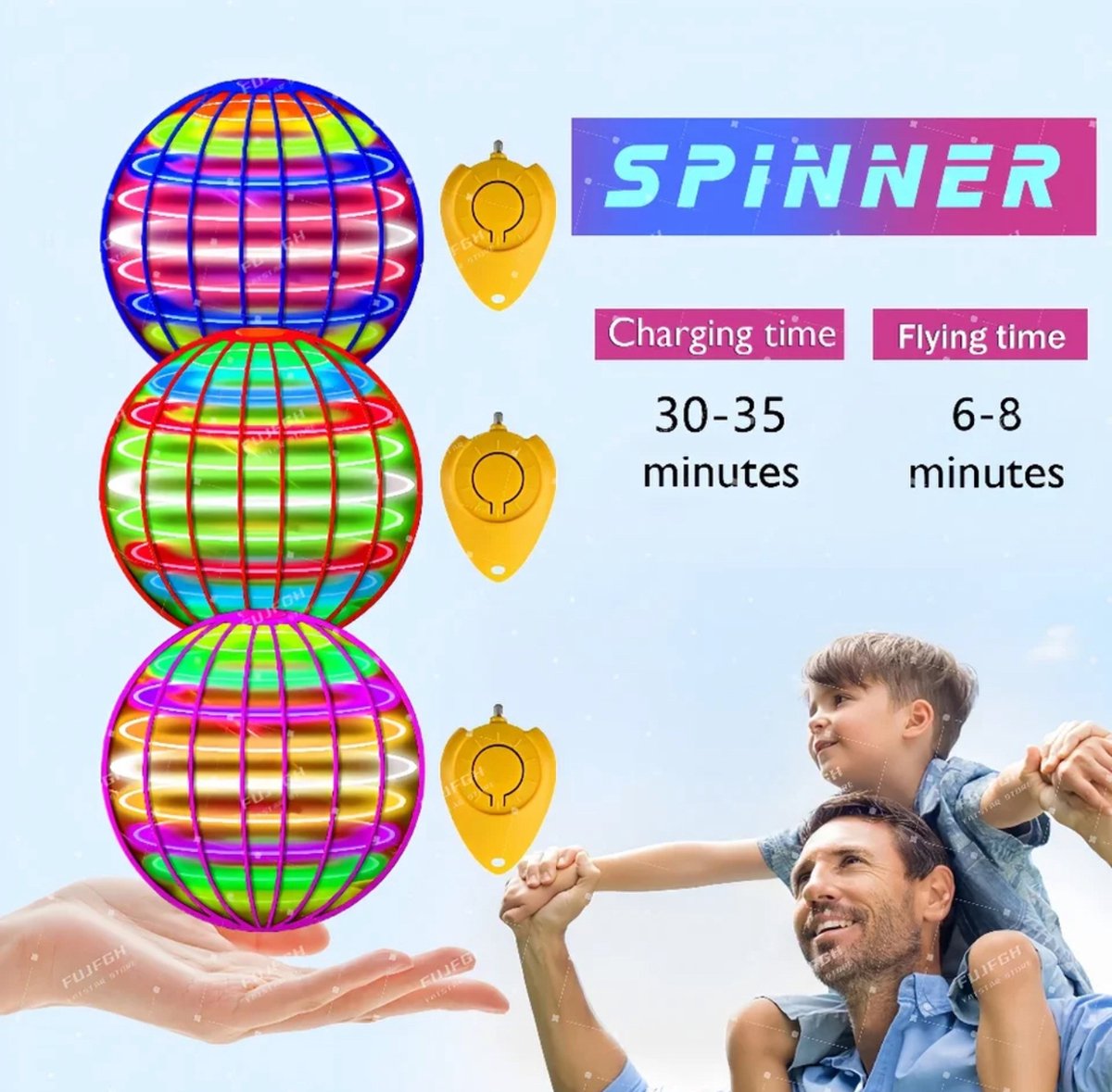 Flying Spinner Ball - Magic Vliegende Bal - Roze - Bestuurbaar - Flying ...