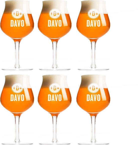 DAVO Bierglas 25cl - Elegante Bierglazen Set - 6-Pack - Ideaal voor Speciaalbier -... | bol