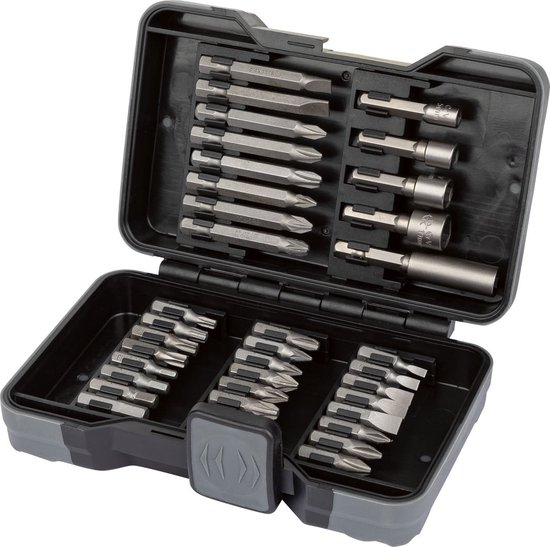 PARKSIDE Bit Schroevendraaier Set 37-delig - Bitjes - 32x bits (25 mm) Steeksleutel... | bol