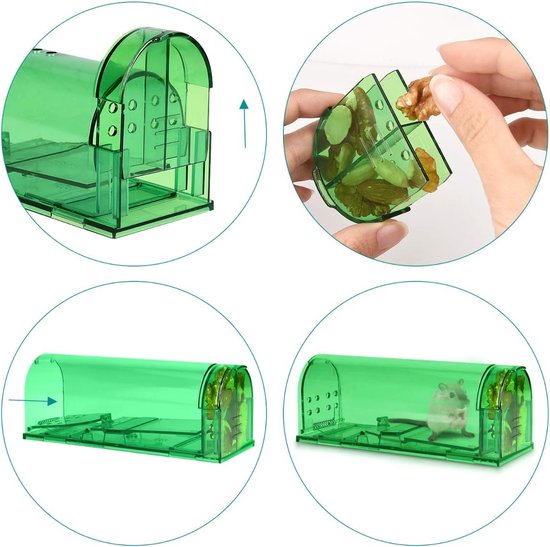 DiverseGoods Set van 2 Diervriendelijke Kunststof Muizenvallen ...