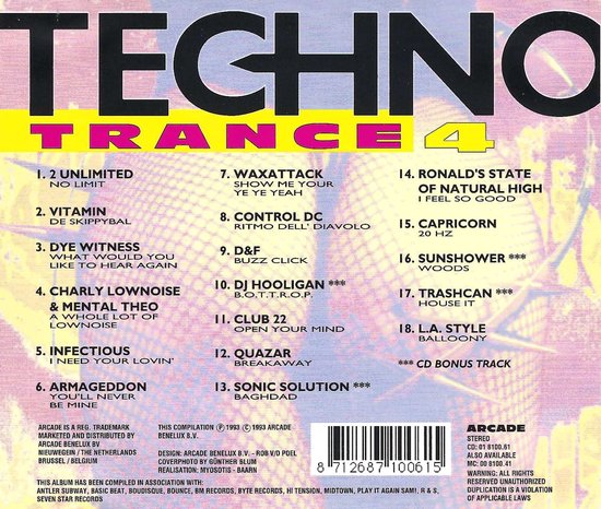 Techno Trance 4, Various | Muziek | bol