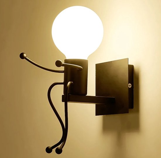 Designer Wandlamp met zittend lampje - Grappig - Decoratief ...