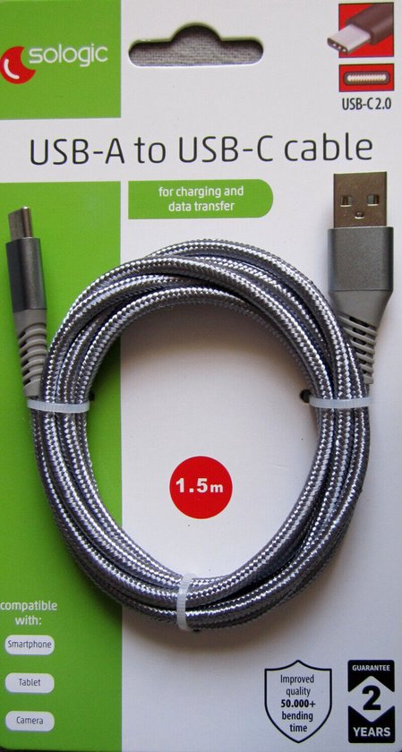 Sologic USB-C laad- en datakabel | bol
