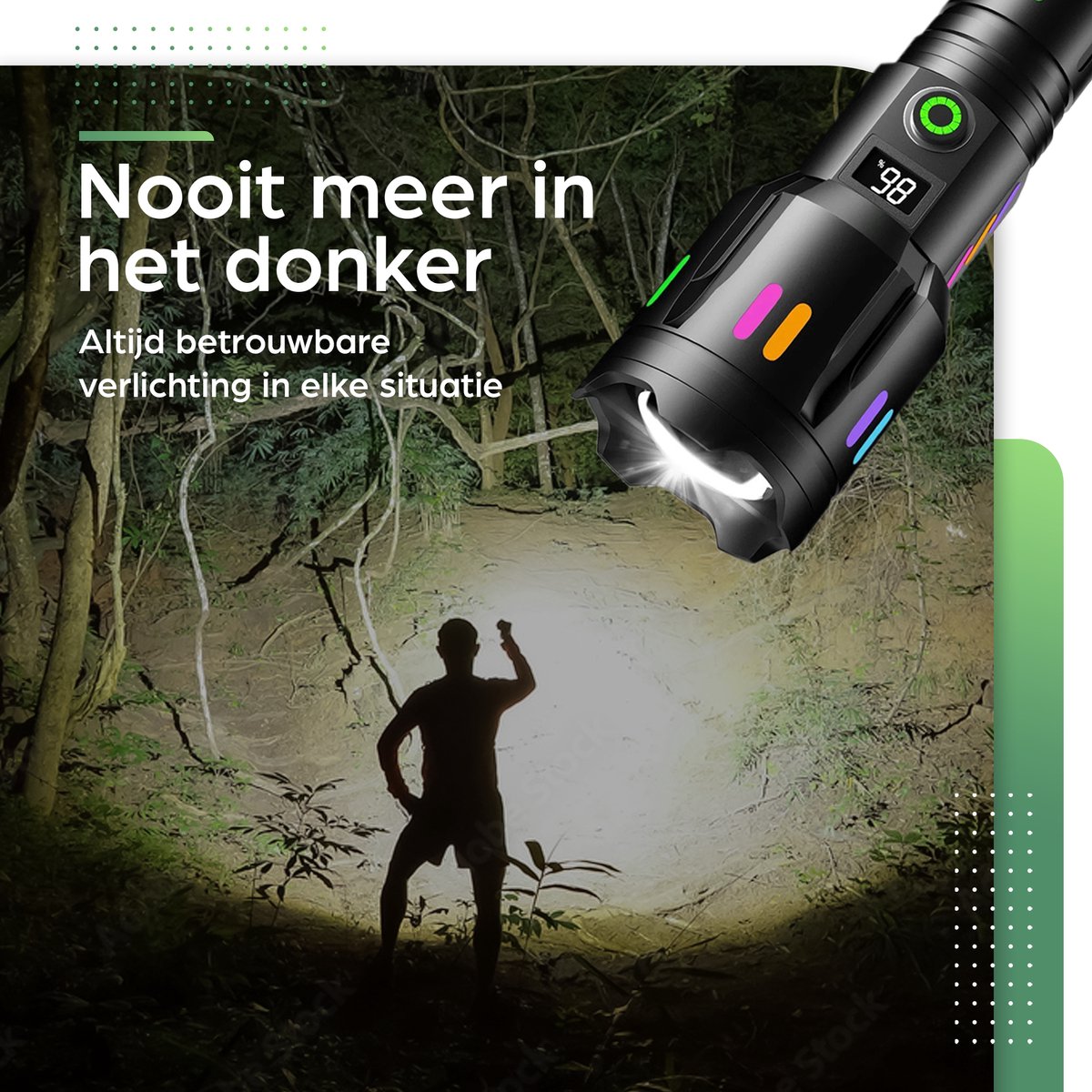 BP® Militaire Zaklamp - Zaklamp Led Oplaadbaar - 5000mAh - Zaklamp Kinderen &... | bol