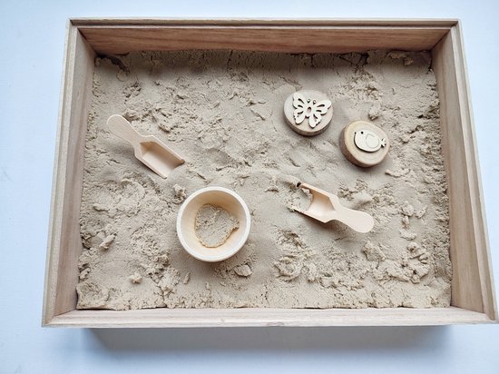 Speelbak + 1 kg kinetisch zand - Incl deksel & accessoires - montessori ...