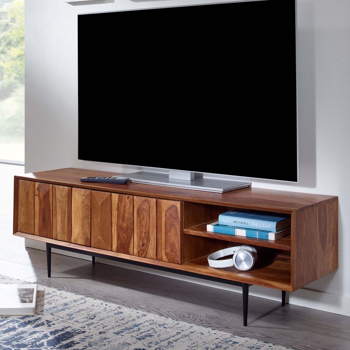 Rootz TV-meubel - Lowboard - TV-dressoir met twee deuren - Modern TV ...