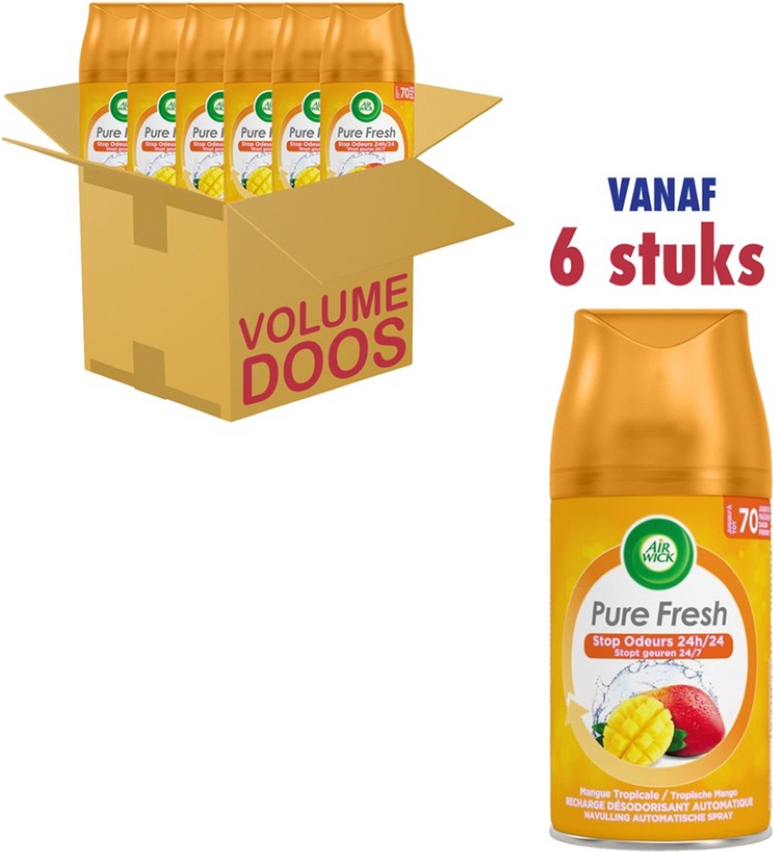 Airwick Luchteverfrisser Navulling Pure Fresh Tropische Mango 6 x 250ml ...