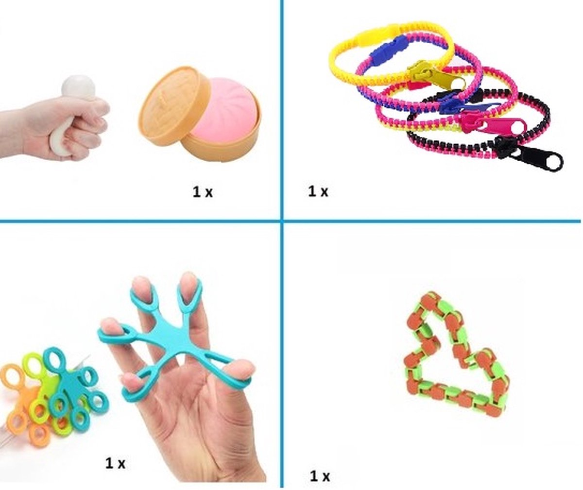 Fidget Pakket Finger Toys - 4 Stuks toppers TIKTOK - FingerStretch ...