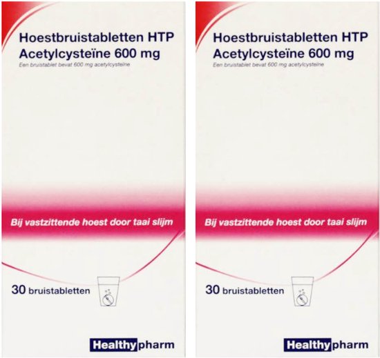Healthypharm Acetylcysteine 600mg - 2 x 30 bruistabletten | bol