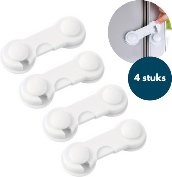 Kinderslot kastjes - 4 Stuks - Wit - Kindersloten - Kinderbeveiliging ...
