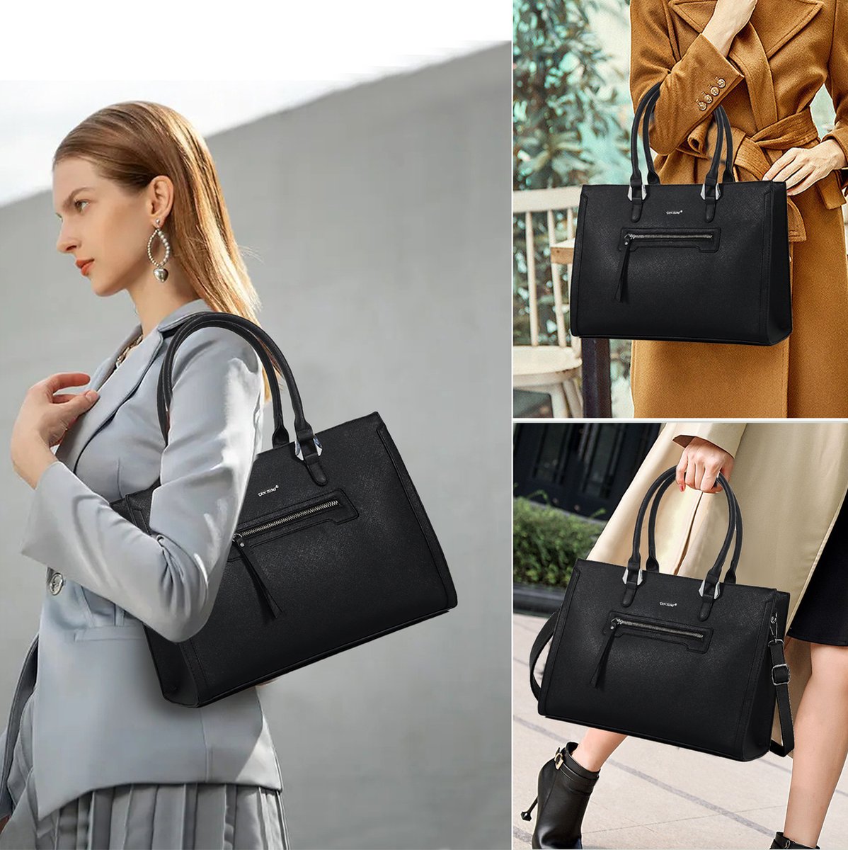 TAN.TOMI Dames Handtassen, Schoudertas, Shopper met rits - Handtas ...