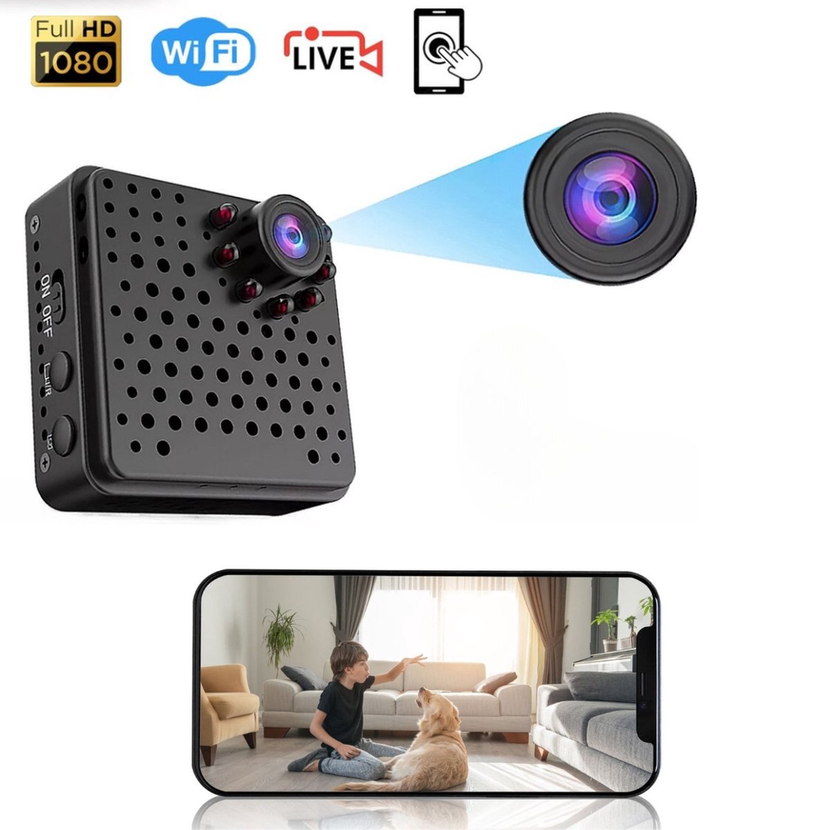 SuperCam® Mini camera - Verborgen camera - Spy camera - 1080P Mini ...
