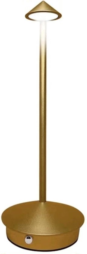 Oplaadbare Tafellamp – Goud – Dimbaar – 29CM – Aluminium – Bureaulamp ...