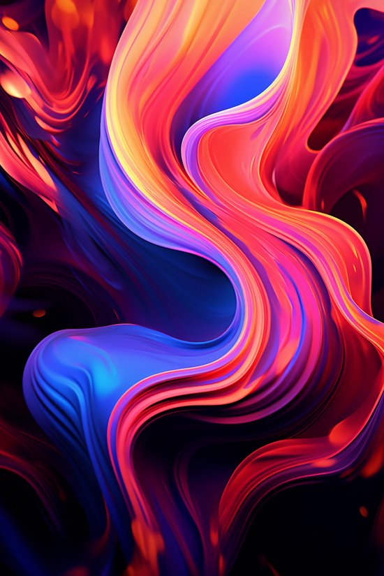 Neon Abstract | Neon Poster | Abstracte Kunst | Aesthetic Poster ...