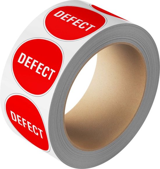 Defect sticker - 25 meter op rol 40 mm - 580 per rol | bol