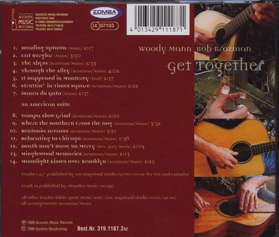 Woody Mann & Bob Brozman - Get Together (CD), Woody Mann & Bob Brozman ...