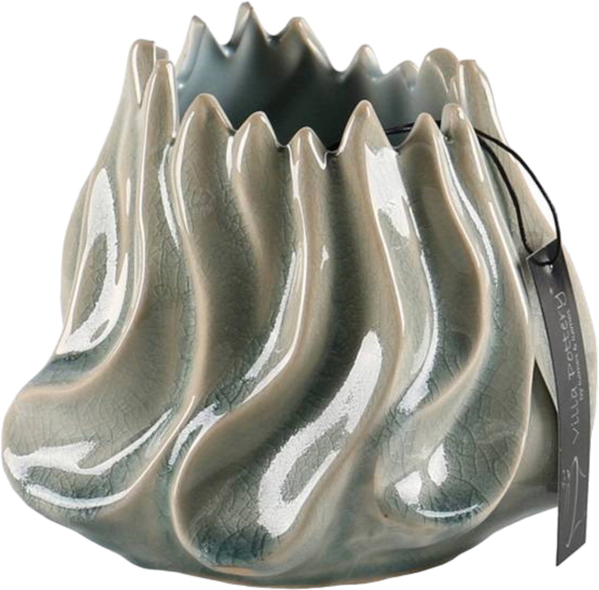 Villa Pottery - Vaas 'Tortile Blue' | bol