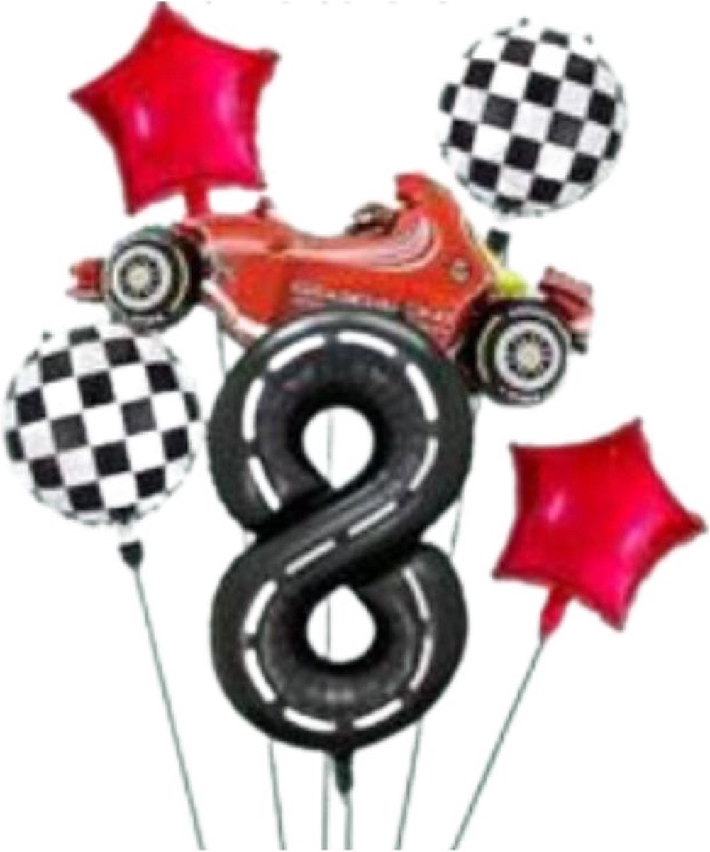 Set van 6 folie ballonnen - thema - verjaardag race formule 1 thema ...