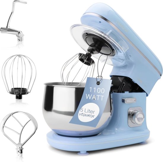 Deegmachine - Kneedmachine - Met 5L Mengkom - 1100 Watt - 5 Functies ...