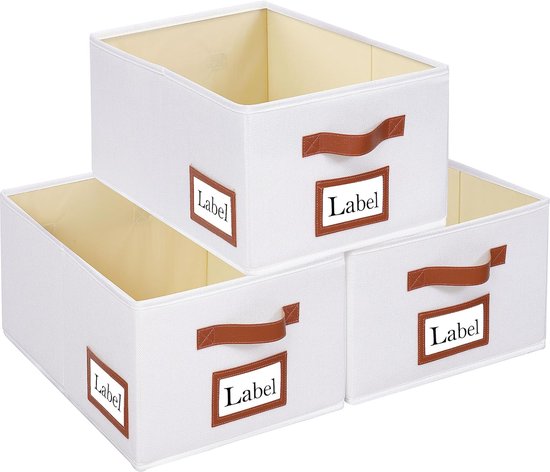 Opbergdoos voor kleding, wit, groot, verpakking van 3 stuks | bol