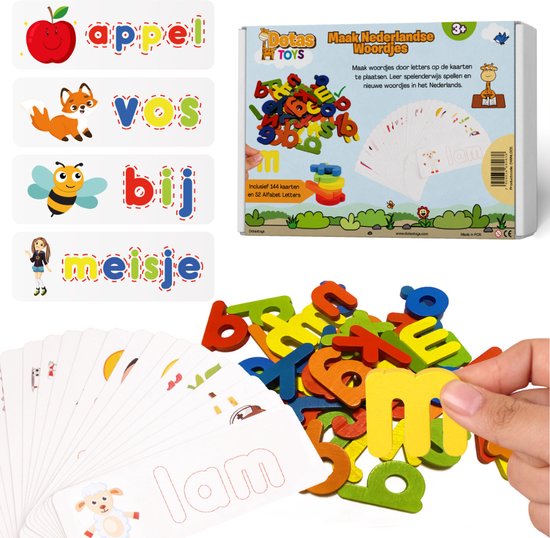 DotasToys Woordjes Leren - Eerste Woorden Leren Lezen, Spellen & Schrijven - 144... | bol