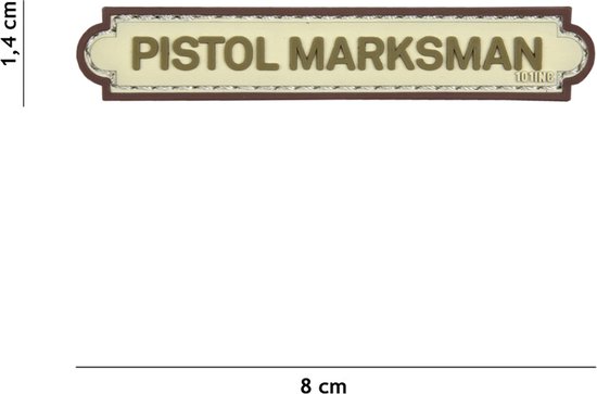 101 Inc Embleem 3D Pvc Pistol Marksman Tab Beige 18011 | bol