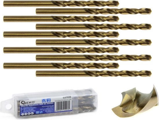HSS kobalt boor - 3.5mm - Boren set - 10 stuks - Metaal boor - GEKO | bol