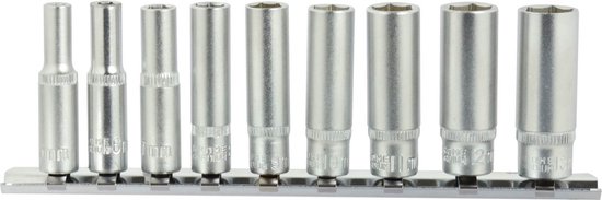Lange doppenset - 5 tot 13mm - Doppen - 9 delig - 1/4 duims - GEKO | bol