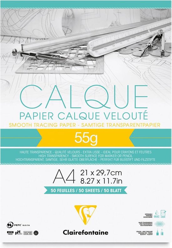 Clairefontaine Calque 55g Overtrekpapier - A4 | bol