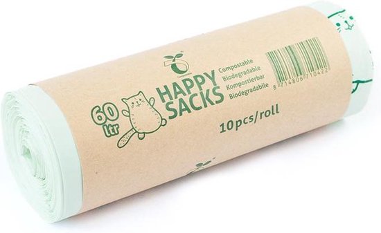 Happy Sacks biozakken 240 liter - Doos 15 rol à 10 stuks | bol