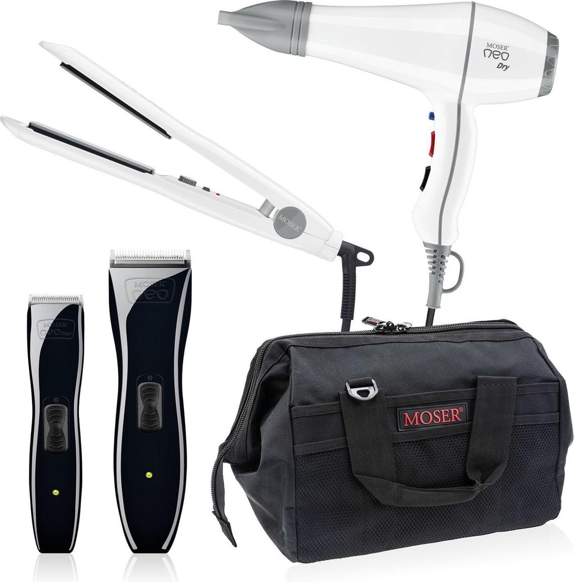 Moser Profiline Neo.kit Black & White Clipper + tondeuse + lisseur ...
