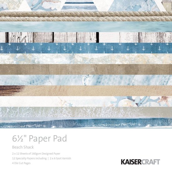Kaisercraft: Beach Shack Paper Pad 6,5*6,5" (PP1037) | bol