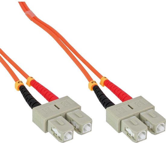 Premium SC Duplex Optical Fiber Patch kabel - Multi Mode OM1 - oranje ...