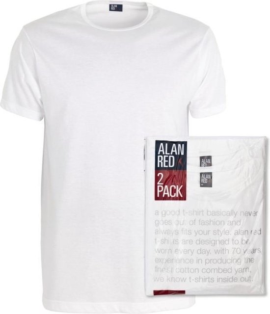 Alan Red T-shirt Wit voor Mannen - Never out of stock Collectie | bol.com
