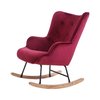 Sortio Home - Schommelstoel Rocking - Rood - Velvet | bol.com