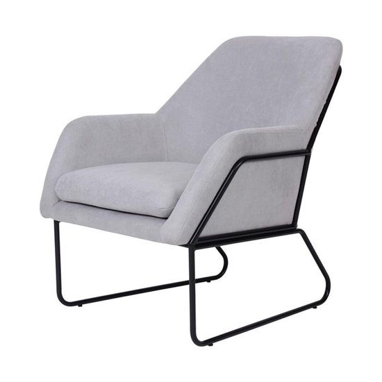Sortio Home - Fauteuil Finda - Grijs - Stof | bol.com