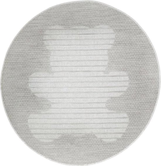 Kindervloerkleed Outdoor Teddy Beige Nattiot - Rond Vloerkleed - Tapijt ...