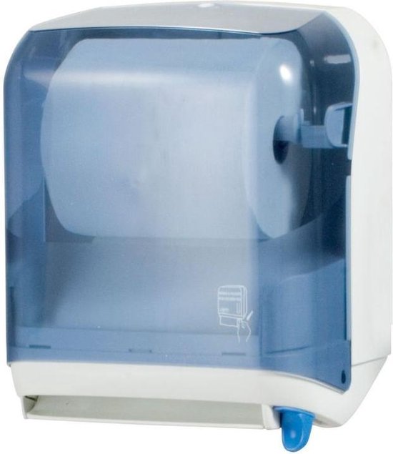 Plastic papertowel dispenser for wall mounting in transparent Marplast ...