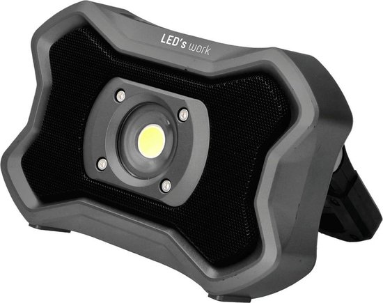 LED's work Werklamp met bluetooth speaker - Compact - Oplaadbaar - 20 ...