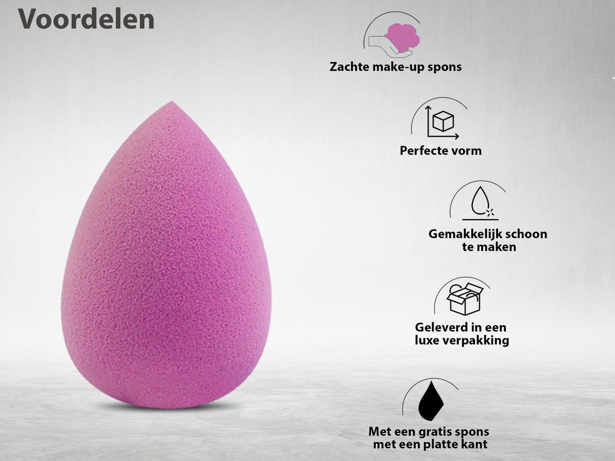 (6 stuks) Make Up Spons - Gezicht Sponsje - Foundation Blender - Beauty ...