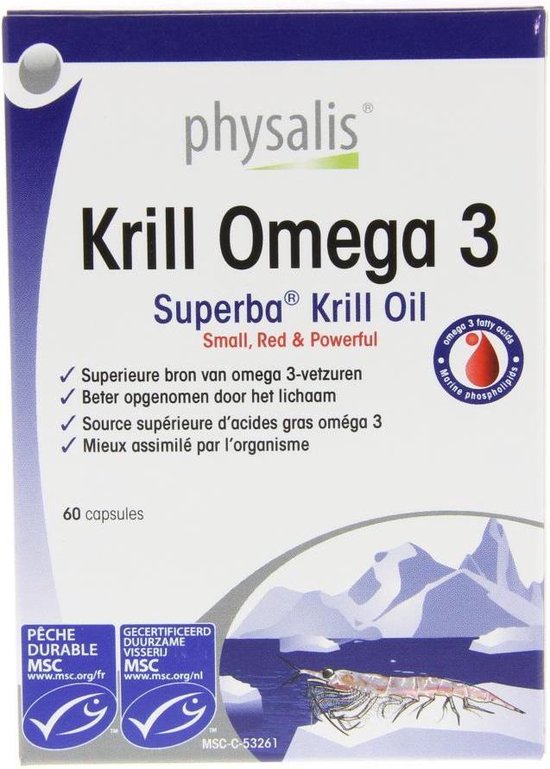 Physalis Supplementen Krill Omega 3 Capsules 60Capsules | bol.com