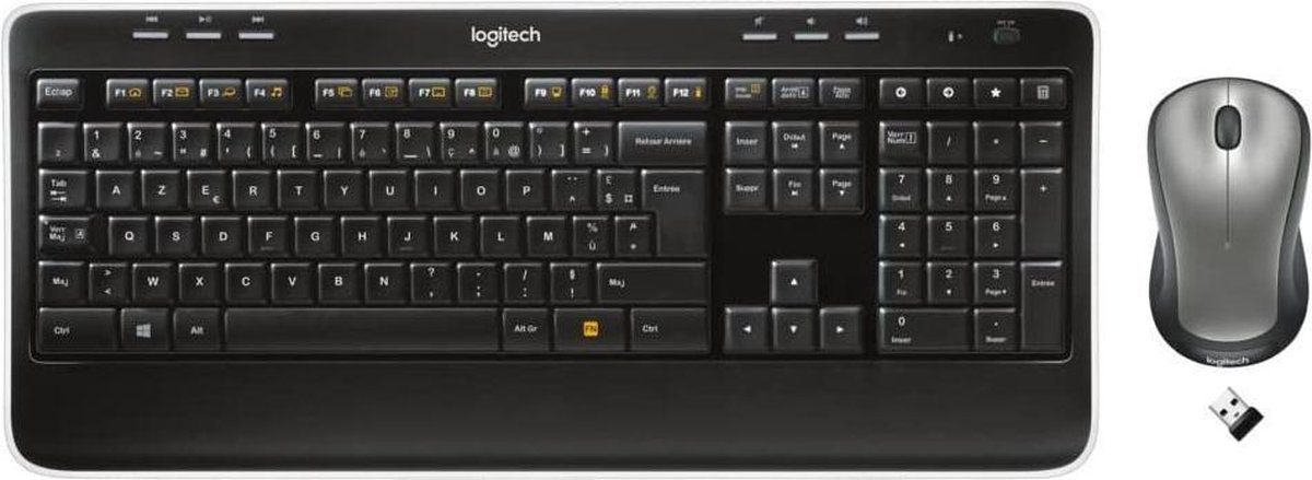 Logitech MK520 - Draadloos Toetsenbord en Muis - AZERTY Frans - Zwart | bol.com