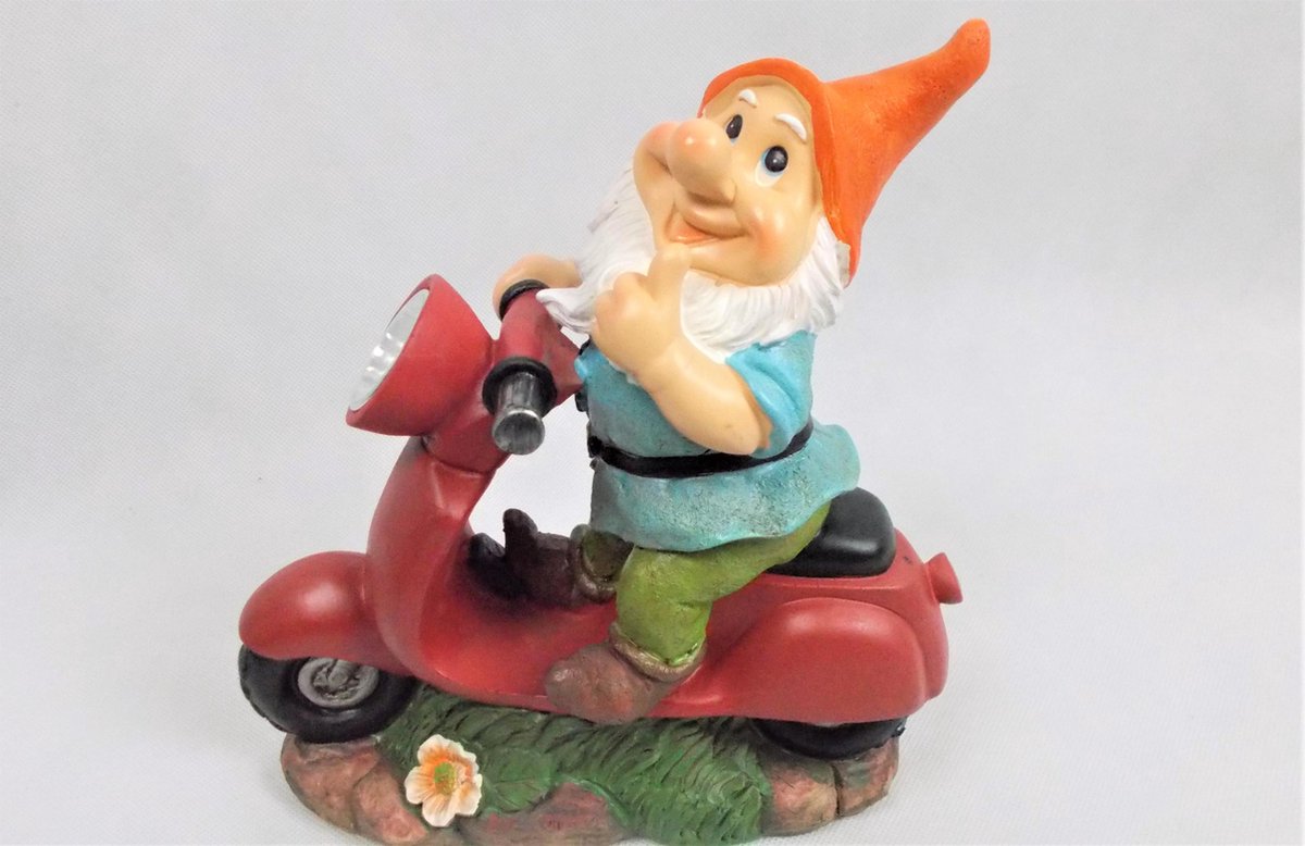 Kabouter - Tuinkabouter rode motor 21cm | bol.com