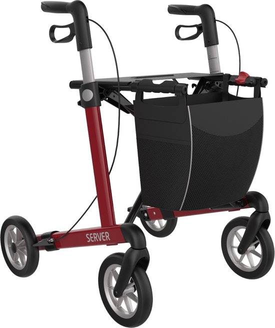 Rehasense Server zithoogte 62 cm - zachte comfort wielen - Large rood ...