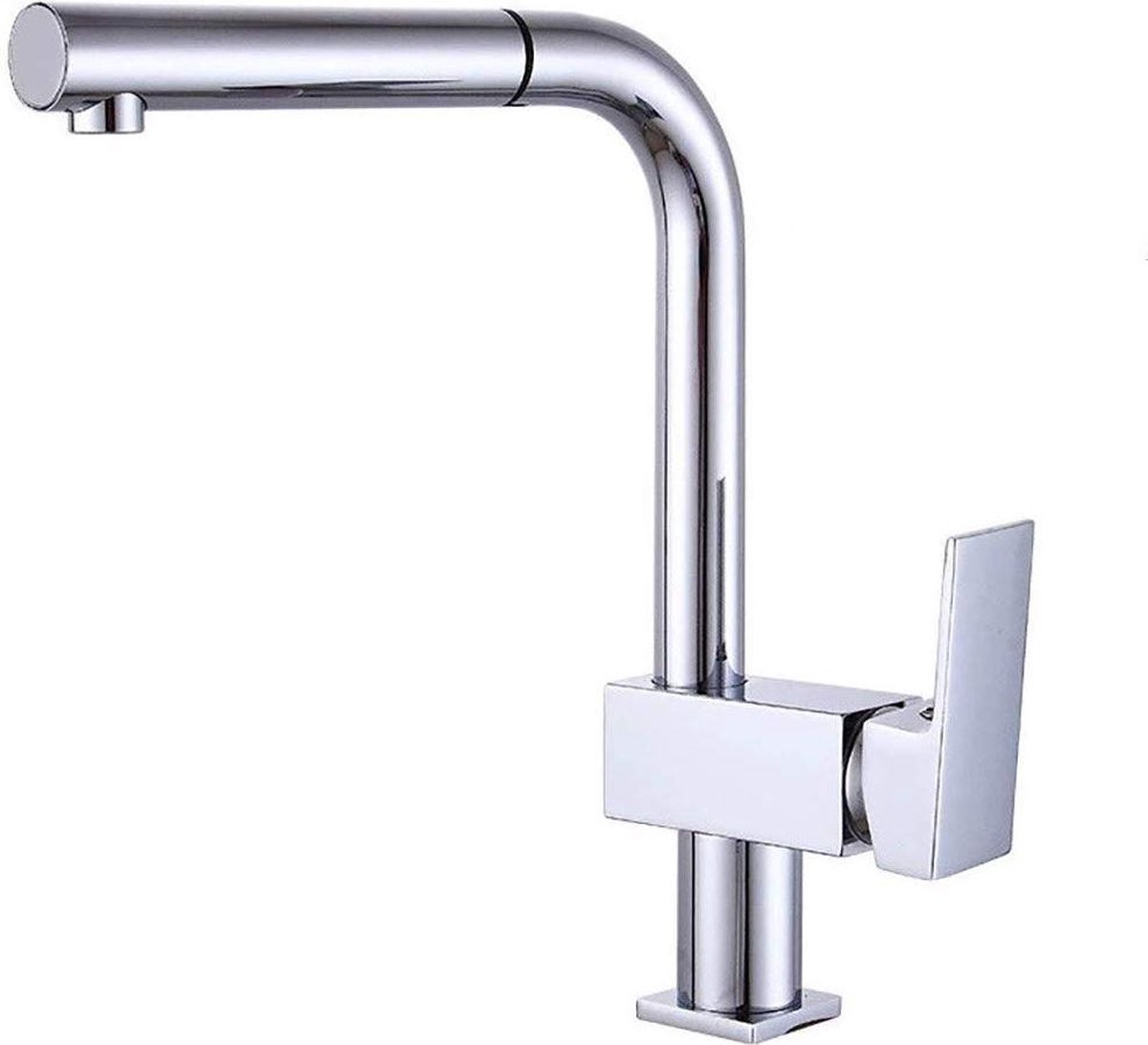 Vips Keukenkraan met Uittrekbare Uitloop - Mengkraan - Messing - Chroom | bol.com