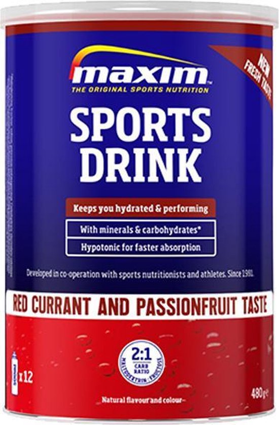 Maxim Sports Drink Red Currant Passion Fruit 480gr | bol