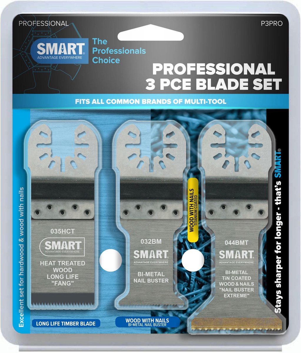 SMART Blades PRO Multitool Zaagbladen Set - Hout/Kunststof/Non ...