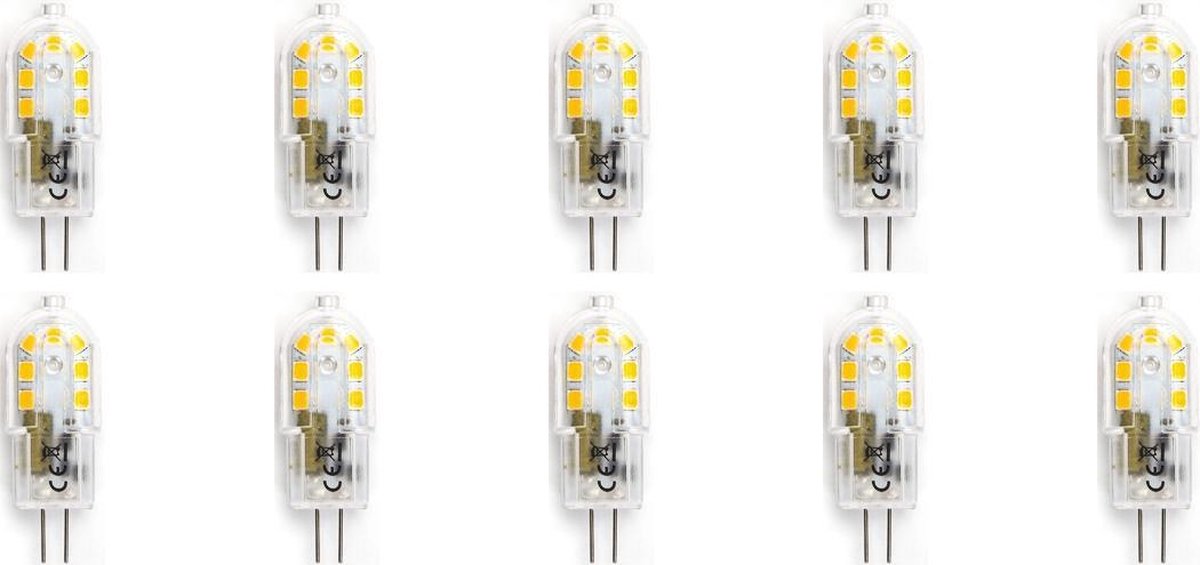LED Lamp 10 Pack - Aigi - G4 Fitting - 2W - Helder/Koud Wit 6500K | Vervangt 20W | bol.com