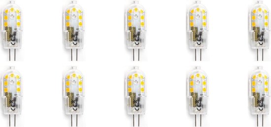 LED Lamp 10 Pack - Aigi - G4 Fitting - 2W - Helder/Koud Wit 6500K | Vervangt 20W | bol.com